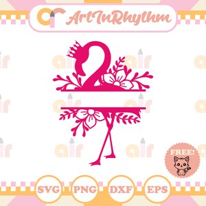 Flamingo Split Monogram Svg , Frame, Flamingo Shirt, Flamingo Svg Cut ...