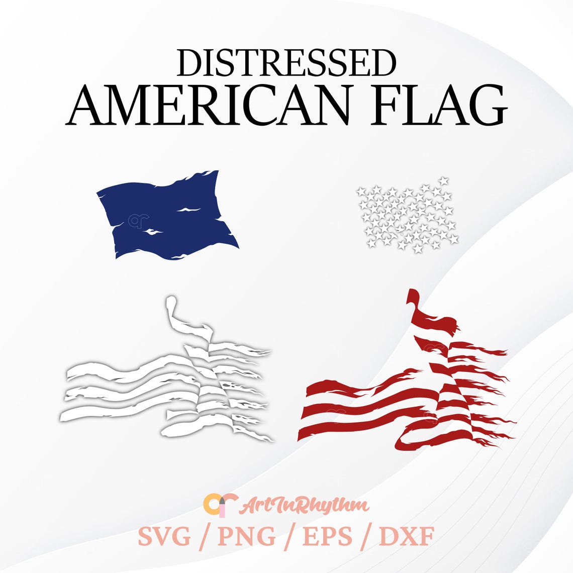 Distressed American Flag Svg, American Flag Svg, 4th of July Svg ...