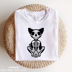 Skeleton Cat Svg, Halloween Svg, Halloween Cat Svg, Skeleton Svg, Cat ...
