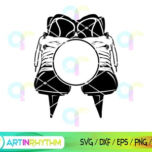 Ice Skate Monogram Svg Ice Skate Cliparts Hockey Svg Hockey | Etsy