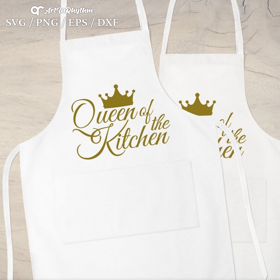 Kitchen Svg, Queen of the Kitchen Svg, Cooking Apron Svg, Queen Svg ...