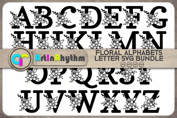 Alfabeto lettera svg bundle lettera floreale monogramma svg - Etsy Italia