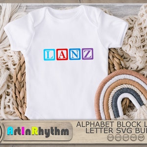 Alphabet Blocks Svg, Baby Block Letters Svg, Block Numbers Svg, Block ...