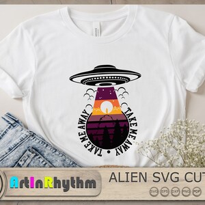 Take Me Away Svg, Alien Shirt Design, Alien Svg, Sunset Vector Svg ...