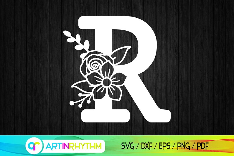 Letter R Svg Floral Letter R Alphabet Svg Letter Svg - Etsy