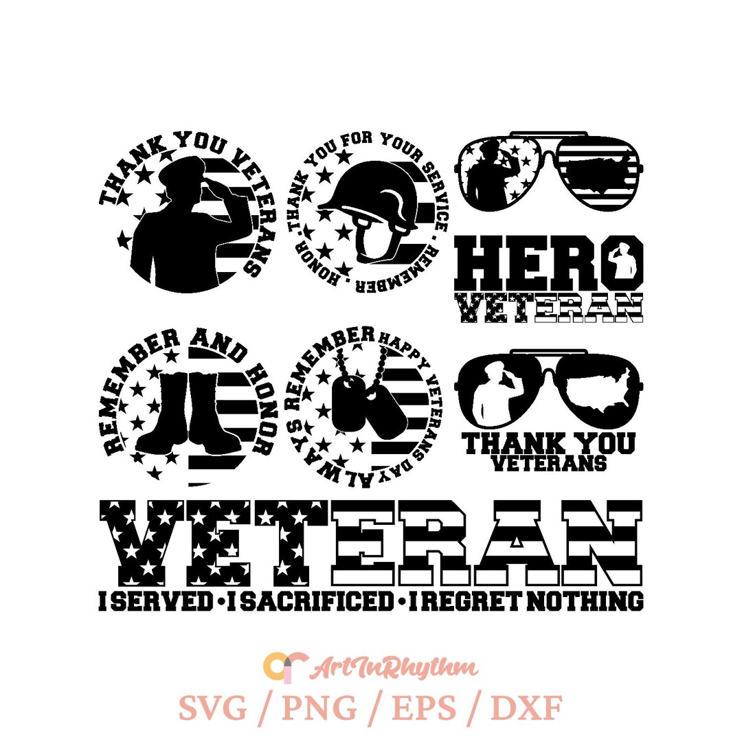 Happy Veterans Day SVG Bundle, America Veterans Day Svg, Army Veteran ...