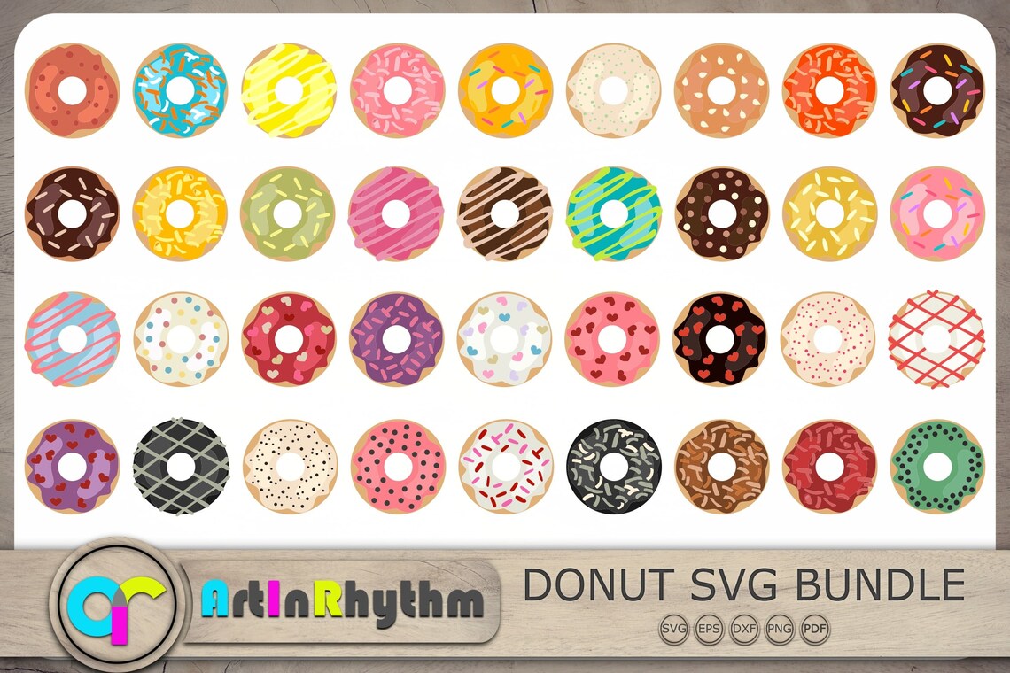 Donut Svg Bundle Doughnuts Svg Donuts Svg Donut Clip Arts - Etsy