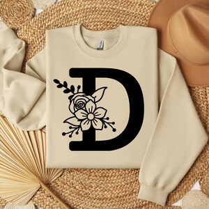 Letter D Svg, Floral Letter D, Alphabet Svg, Letter Svg, Letter ...