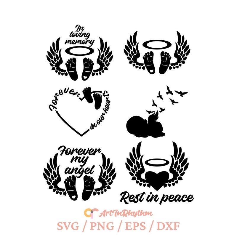 In Loving Memory Baby Svg - Etsy
