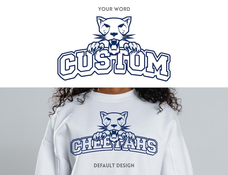 Cheetahs Svg, Personalize School Mascot, Custom Player Shirt, School ...
