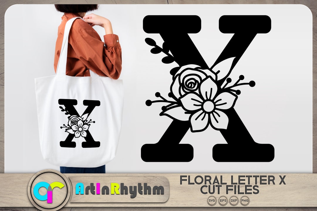 Letter X Svg Floral Letter X Alphabet Svg Letter Svg - Etsy