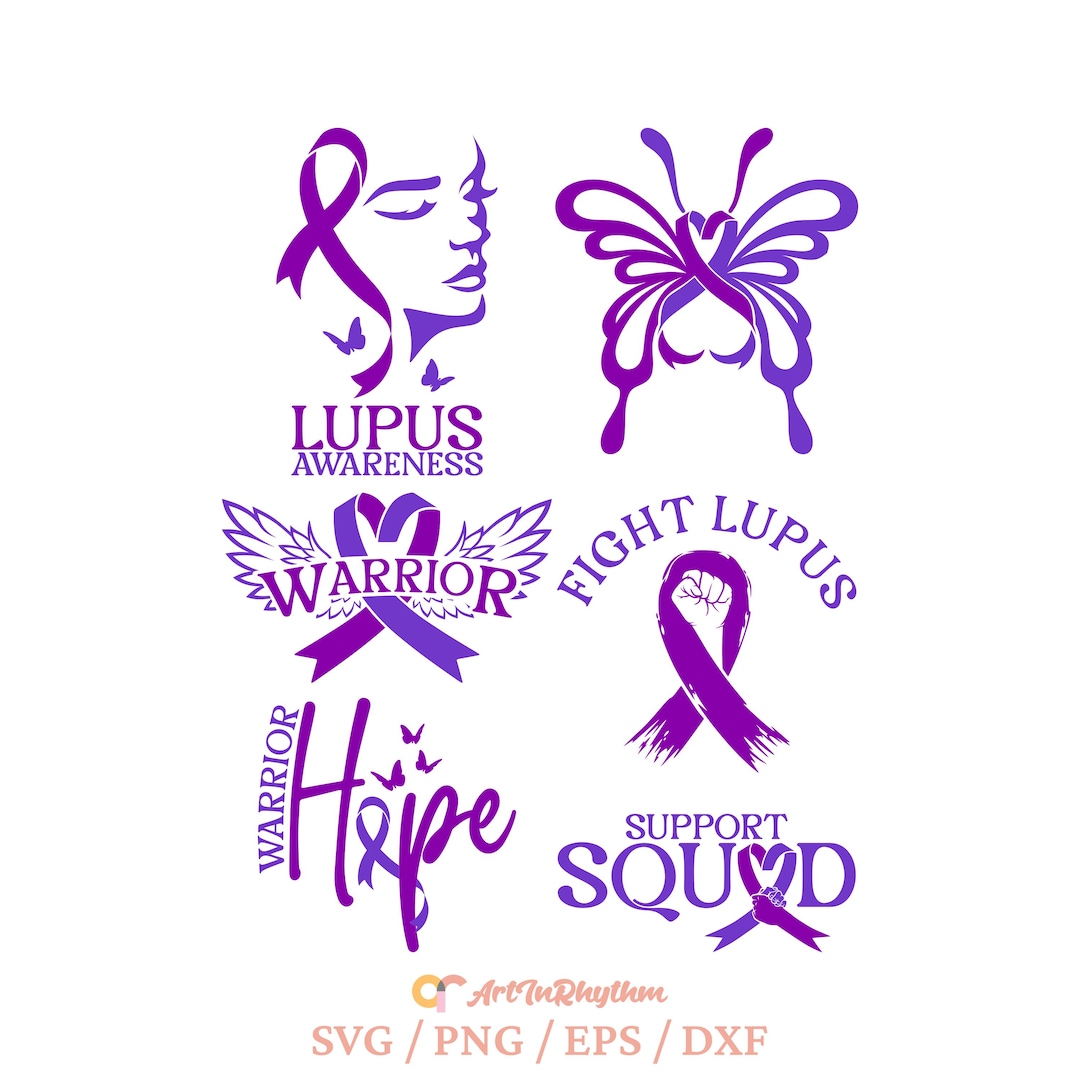 Lupus Awareness Svg, Lupus Fighter Svg, Lupus Warrior Svg, Lupus Purple ...