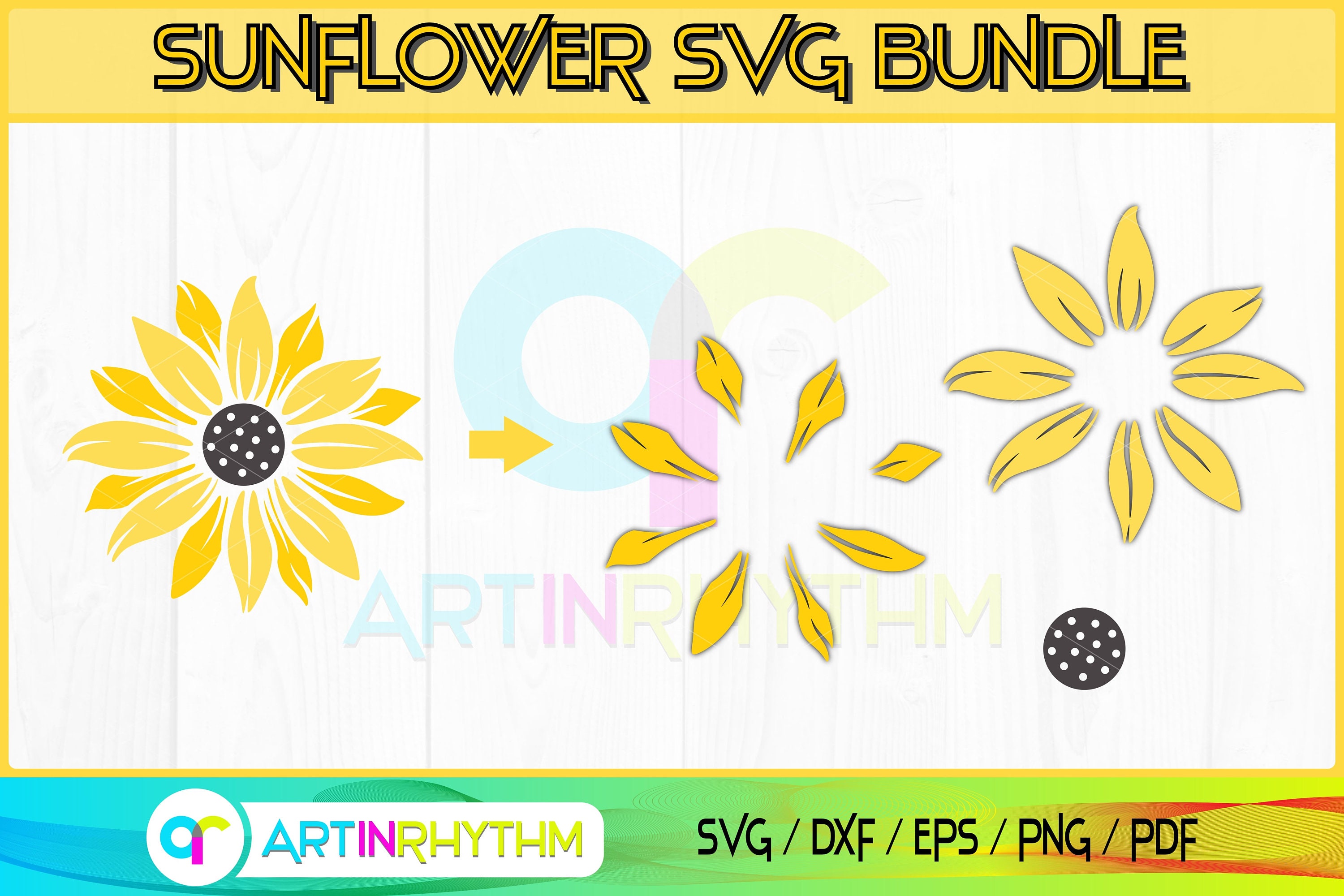 Sunflower Svg Sunflower Svg Bundle Flowers Svg Flower - Etsy