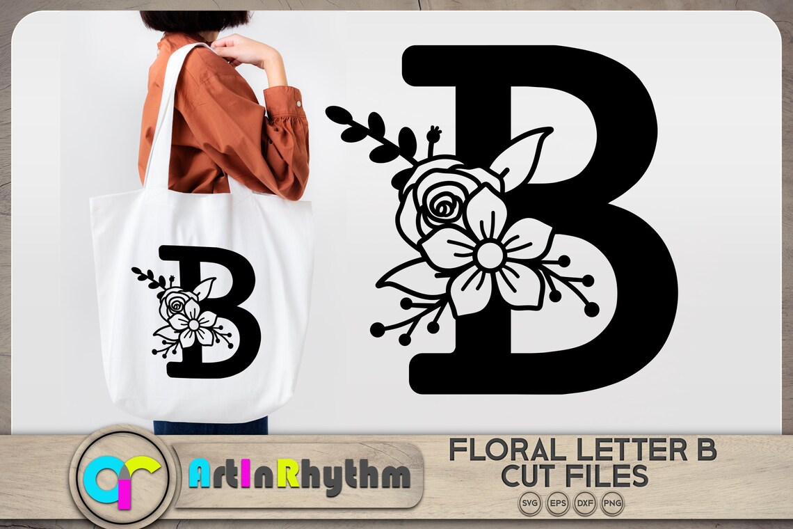 Letter B Svg Floral Letter B Alphabet Svg Letter Svg - Etsy