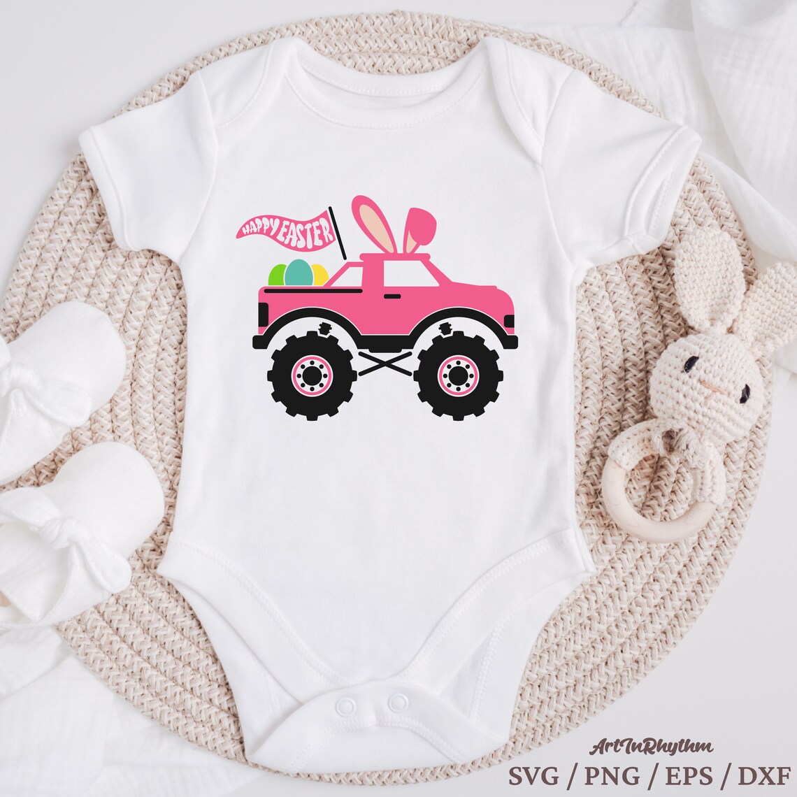 Easter Svg, Easter Bunny Truck Svg, Easter Truck Svg, Easter Truck Svg ...