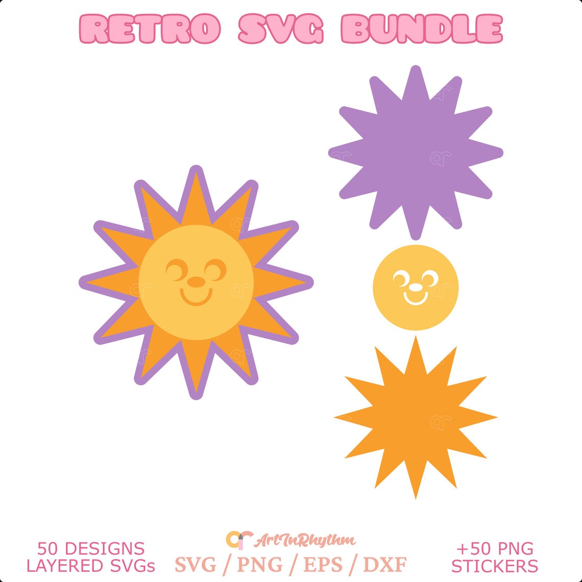 Boho Hippie Svg, Retro Groovy Svg, Boho Hippie Cliparts, Retro Svg ...