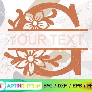 Split Letter G Monogram Svg Letter G Monogram Svg Floral - Etsy