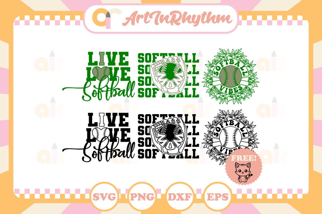 Softball Svg Bundle, Softball Svg, Softball Shirt Designs, Softball Svg ...