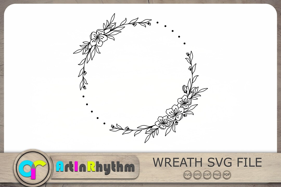 Wreath Svg Floral Wreath Svg Wreath Svg File Wreath Svg Cut - Etsy