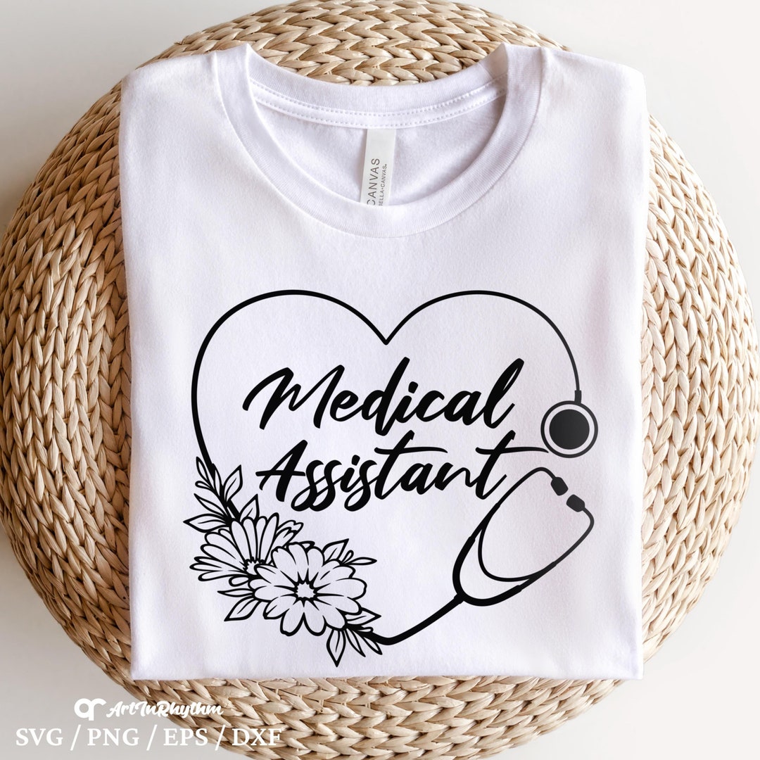 Medical Assistant Svg, MA Nurse Svg, Floral Medical Svg, Medical ...