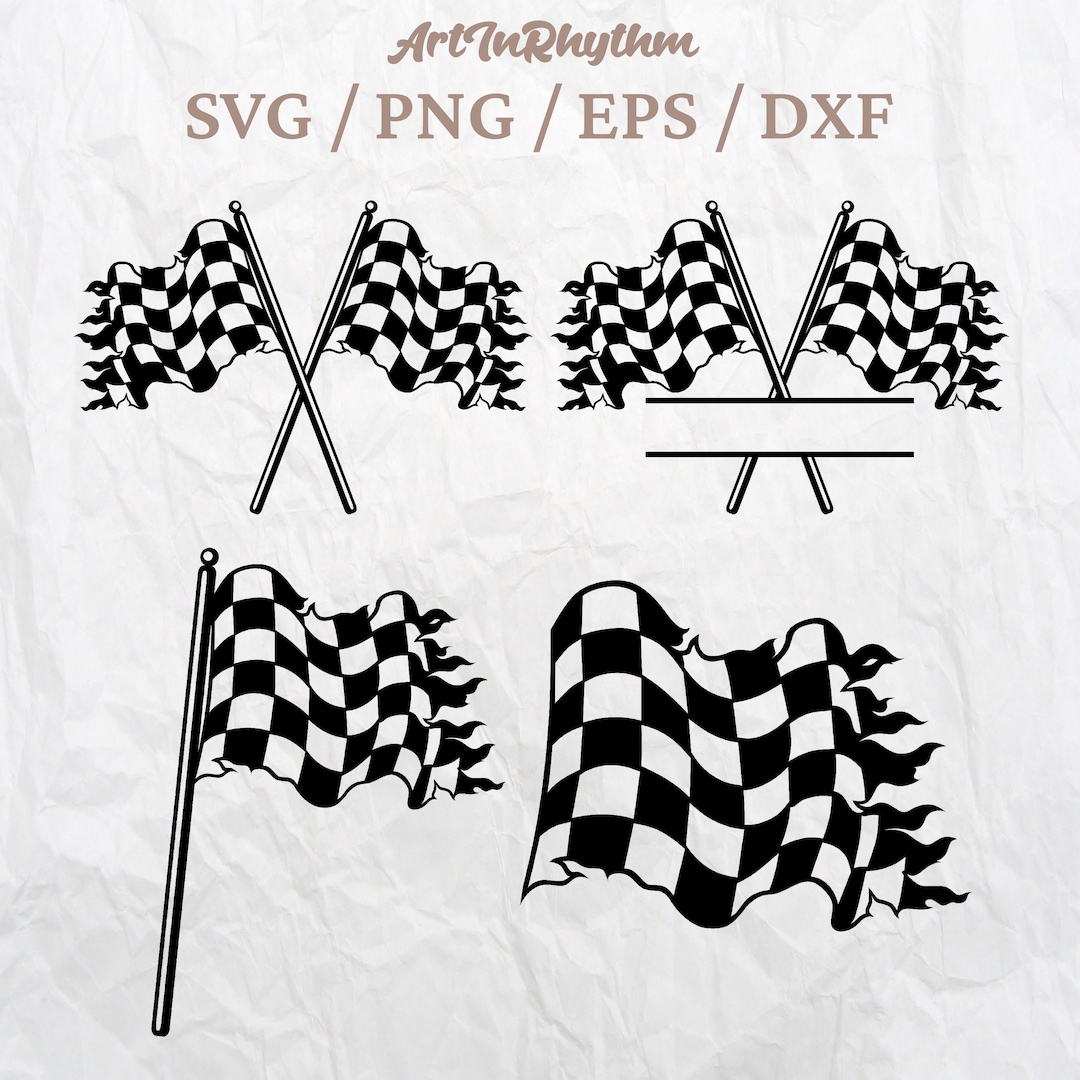 Racing Flag Svg Bundle, Racing Flag Svg, Race Car Flag Svg, Flag Svg ...