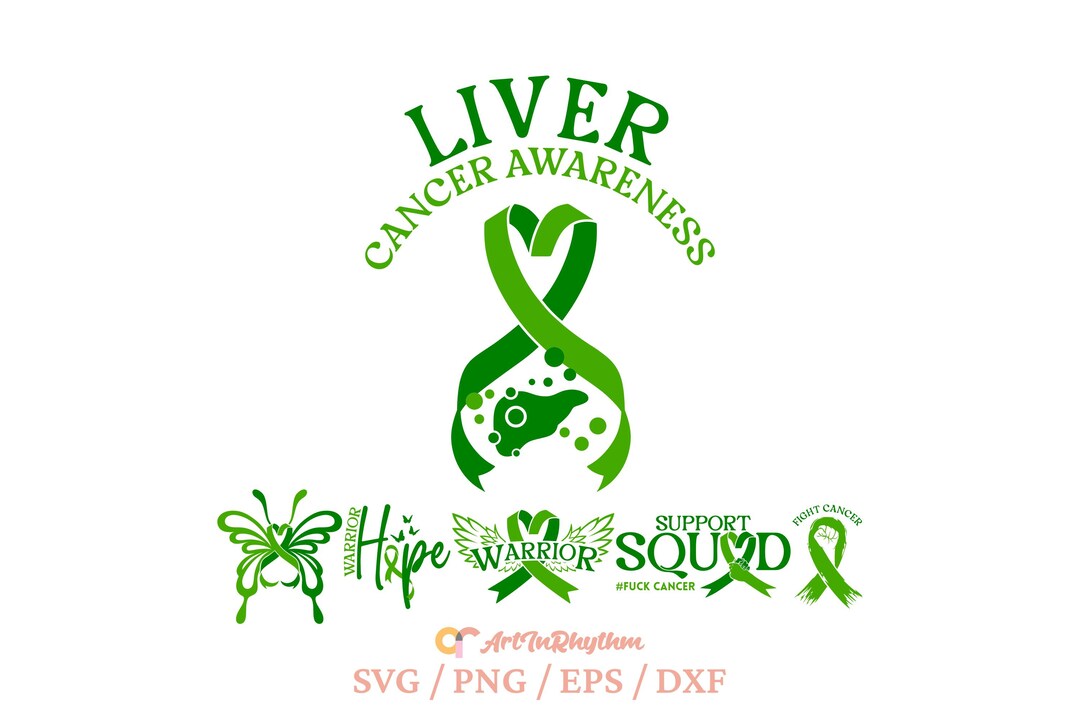 Liver Cancer Awareness Ribbon Svg, Liver Cancer Awareness Month Svg ...