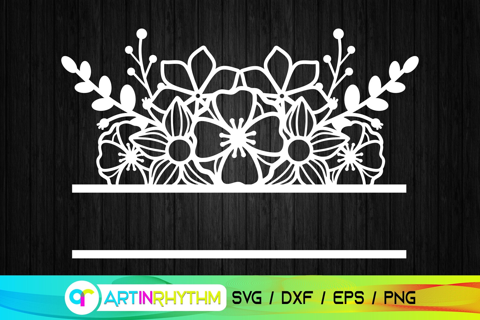 Floral Split Frame Svg Wedding Split Monogram Svg Family - Etsy