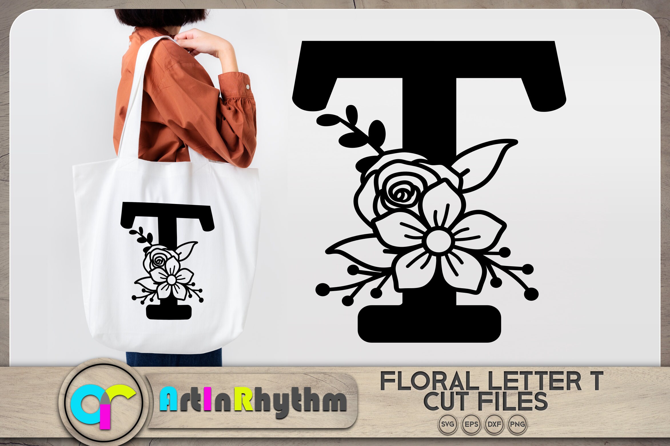 Letter T Svg Floral Letter T Alphabet Svg Letter Svg - Etsy