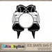 Ice Skate Monogram Svg Ice Skate Cliparts Hockey Svg Hockey - Etsy