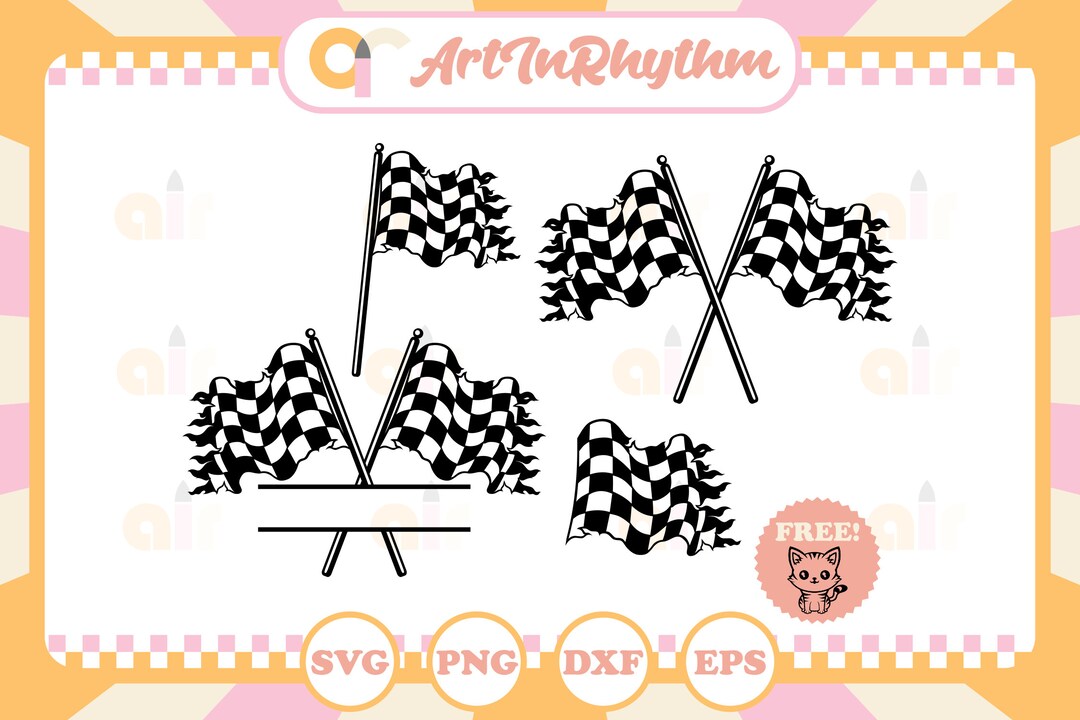 Racing Flag Svg Bundle, Racing Flag Svg, Race Car Flag Svg, Flag Svg ...