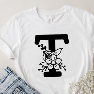 Letter T Svg Floral Letter T Alphabet Svg Letter Svg - Etsy