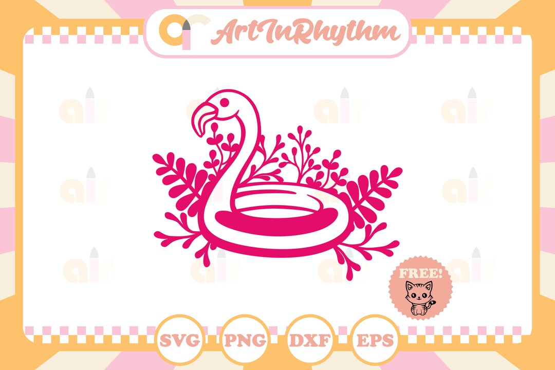 Summer Float Flamingo Svg Floral Flamingo Svg Summer Beach - Etsy