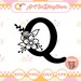Letter Q Svg Floral Letter Q Alphabet Svg Letter Svg - Etsy