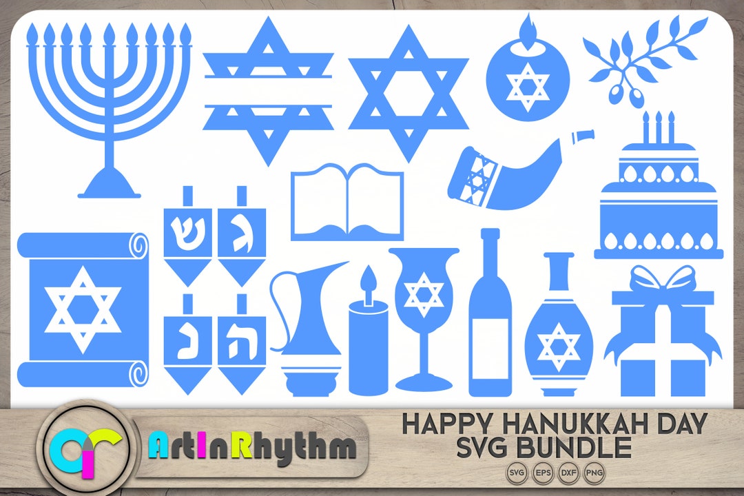 Hanukkah Svg Bundle Chanukah Svg Hanukka Svg Jewish - Etsy