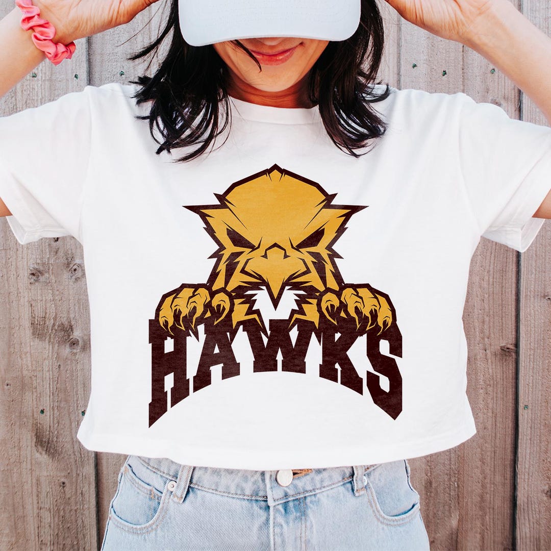 Hawk Head Modern Logo Svg, Hawks Sports School Mascot Svg, Hawks Logo ...