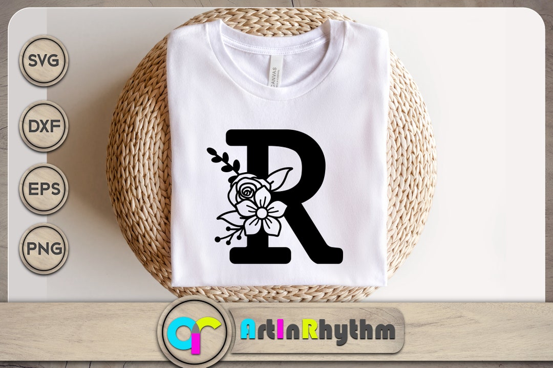 Letter R Svg Floral Letter R Alphabet Svg Letter Svg - Etsy