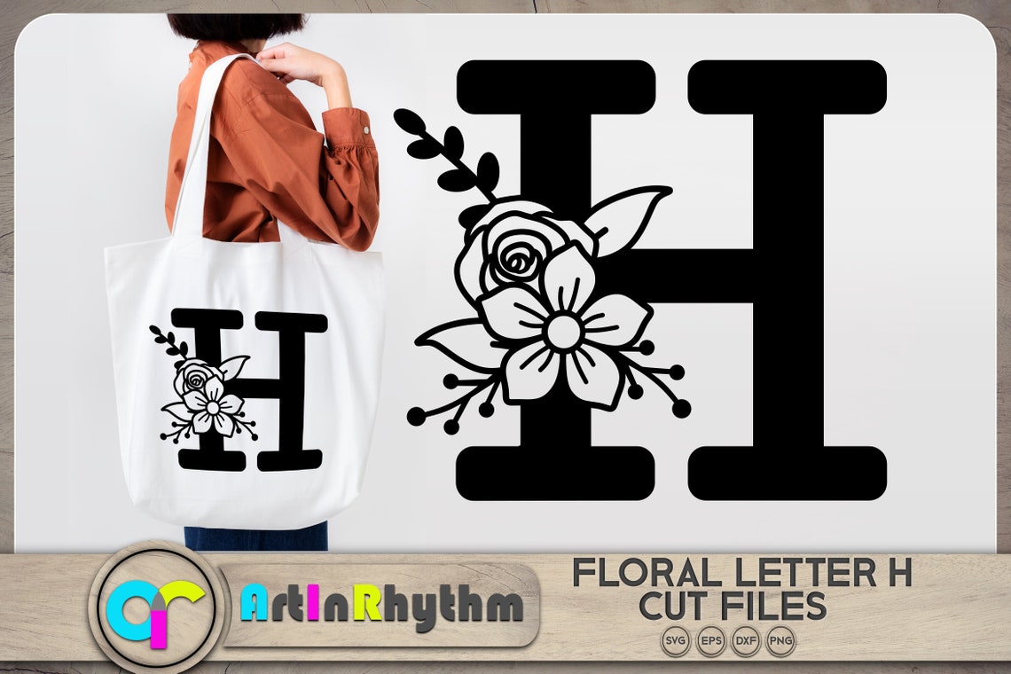 Letter H Svg Floral Letter H Alphabet Svg Letter Svg - Etsy