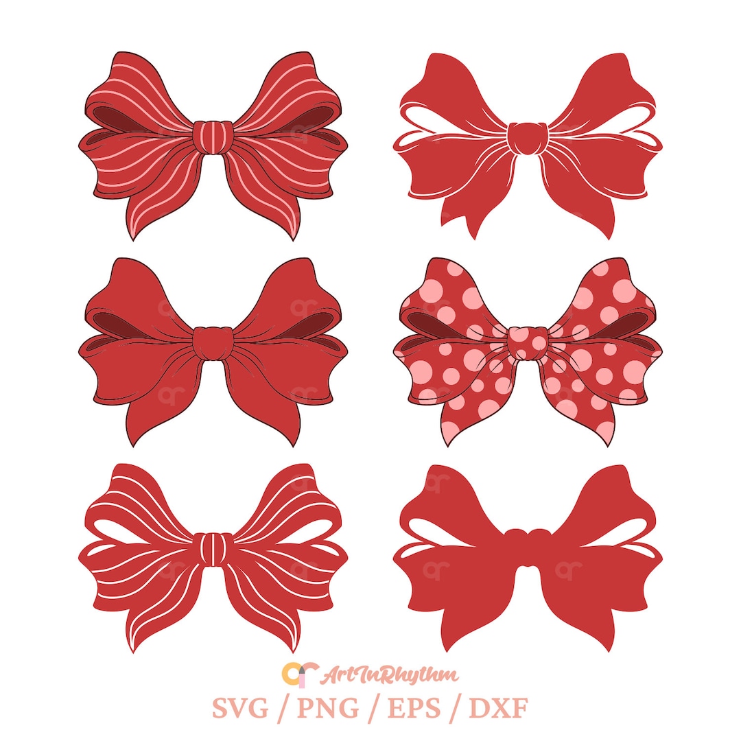 Ribbon Bow Svg Bundle, Ribbon Bow Svg, Ribbon Svg, Red Ribbon Svg ...