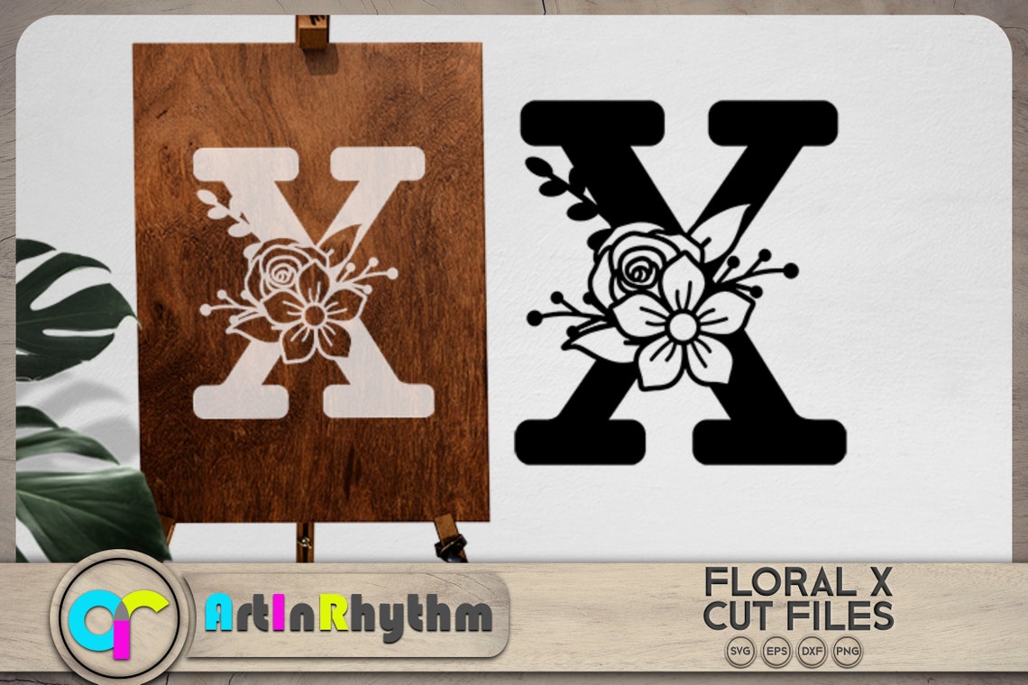 Letter X Svg Floral Letter X Alphabet Svg Letter Svg - Etsy