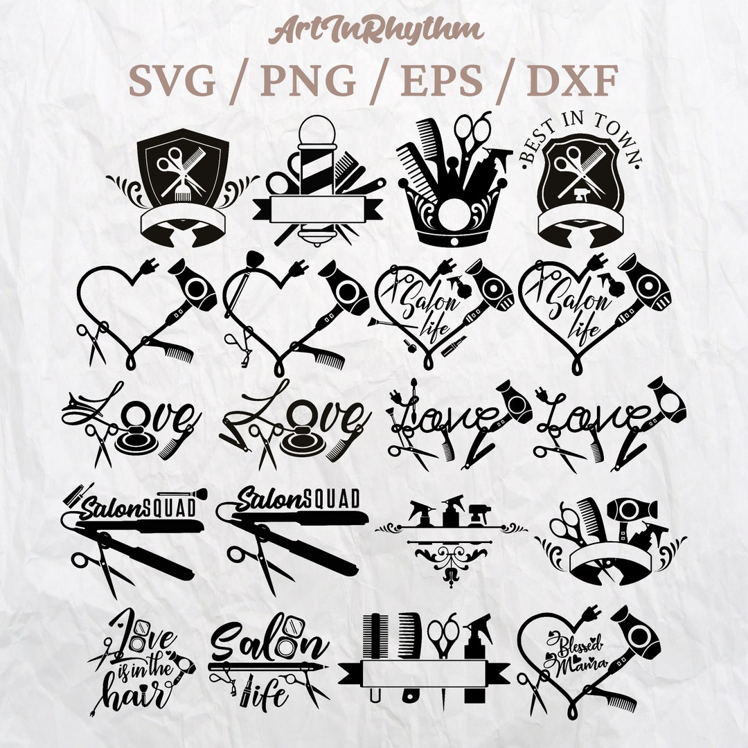 Cosmetologist Svg Bundle, Hairstylist Svg, Hairdresser Svg, Beautician ...
