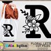 Letter R Svg Floral Letter R Alphabet Svg Letter Svg - Etsy