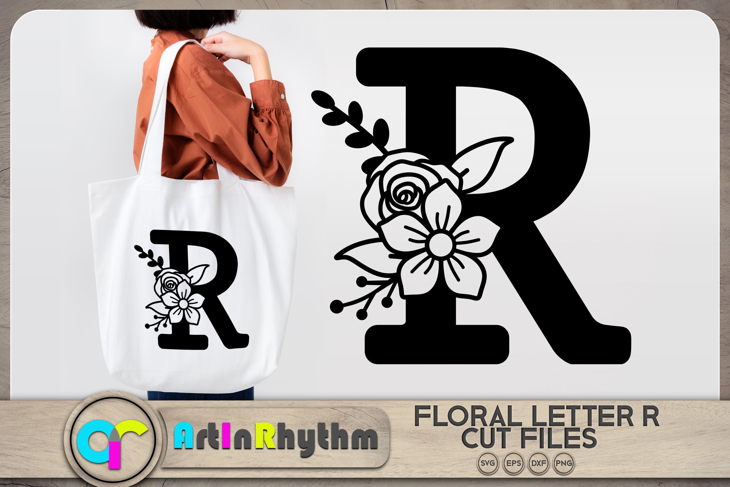Letter R Svg Floral Letter R Alphabet Svg Letter Svg - Etsy