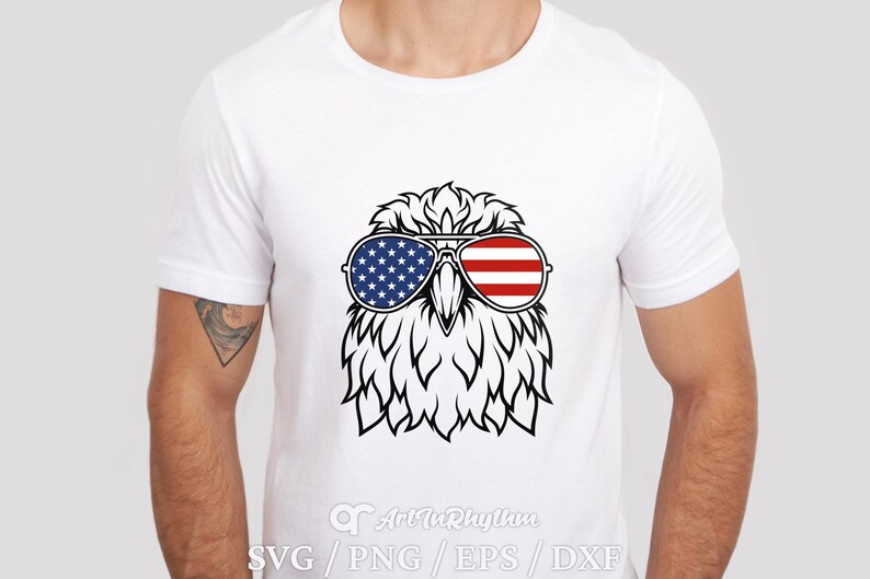 Eagle Svg, Eagle With Sunglasses Svg, American Eagle Svg, 4th of July ...