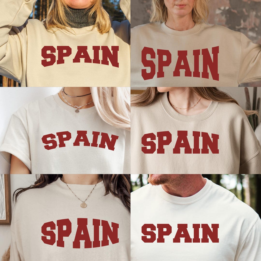 Spain Varsity Text Curve Svg, Spain Day Font Shirt, Spanish PNG Dtf ...