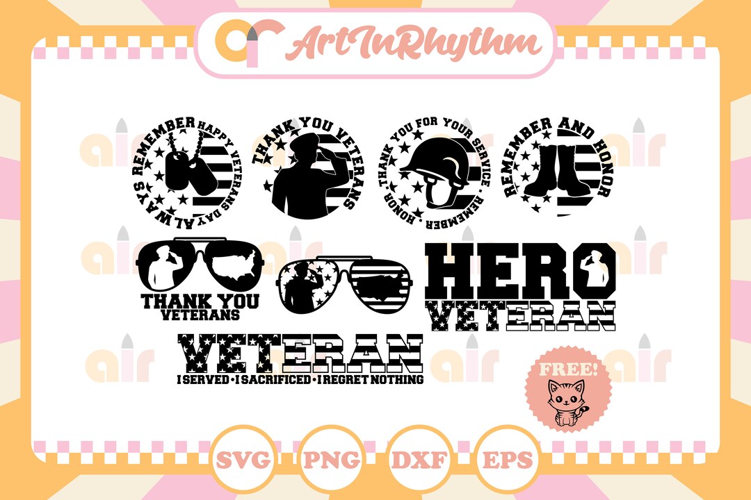 Happy Veterans Day SVG Bundle, America Veterans Day Svg, Army Veteran ...