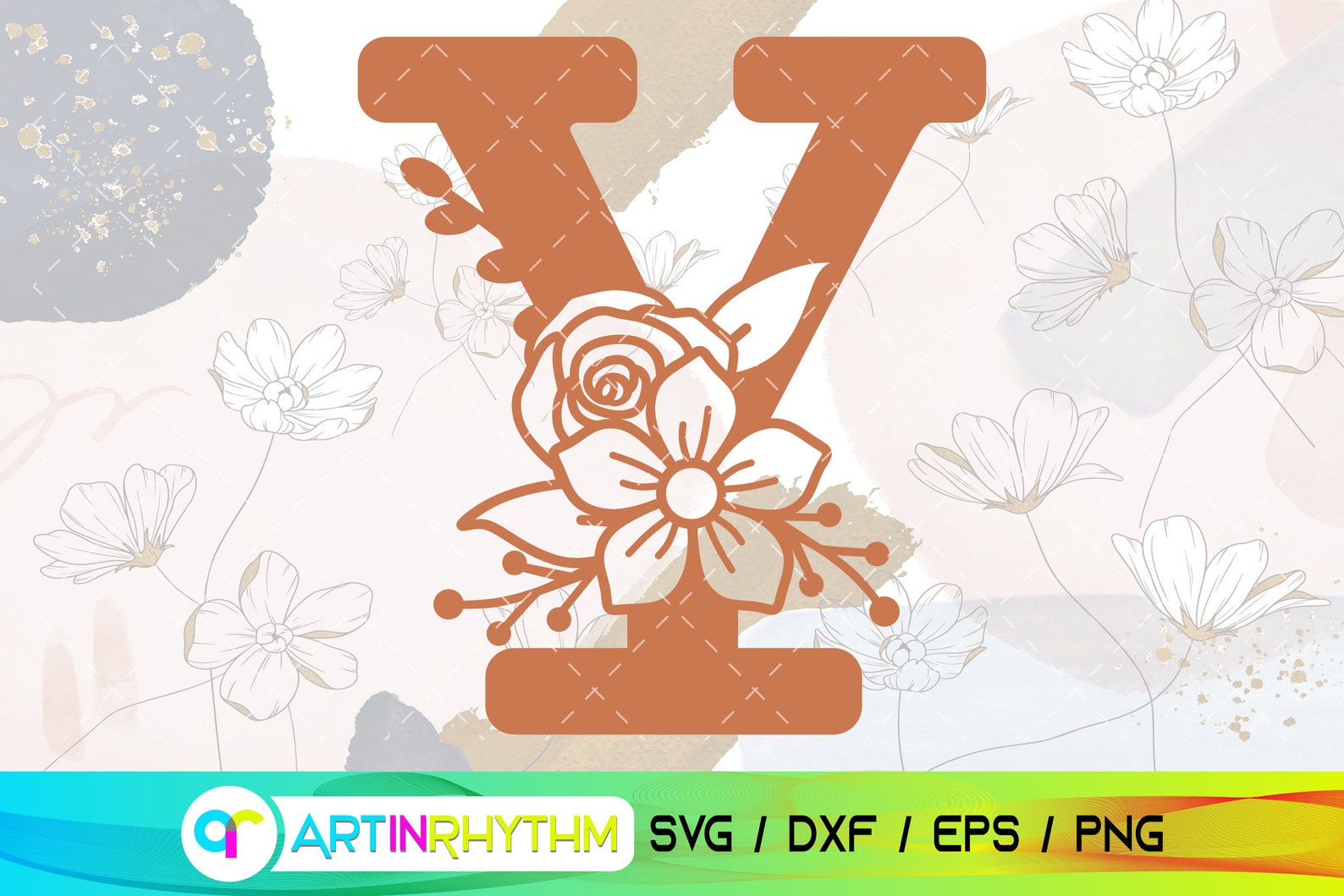 Letter Y Svg Floral Letter Y Alphabet Svg Letter Svg - Etsy