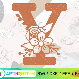 Letter Y Svg Floral Letter Y Alphabet Svg Letter Svg - Etsy