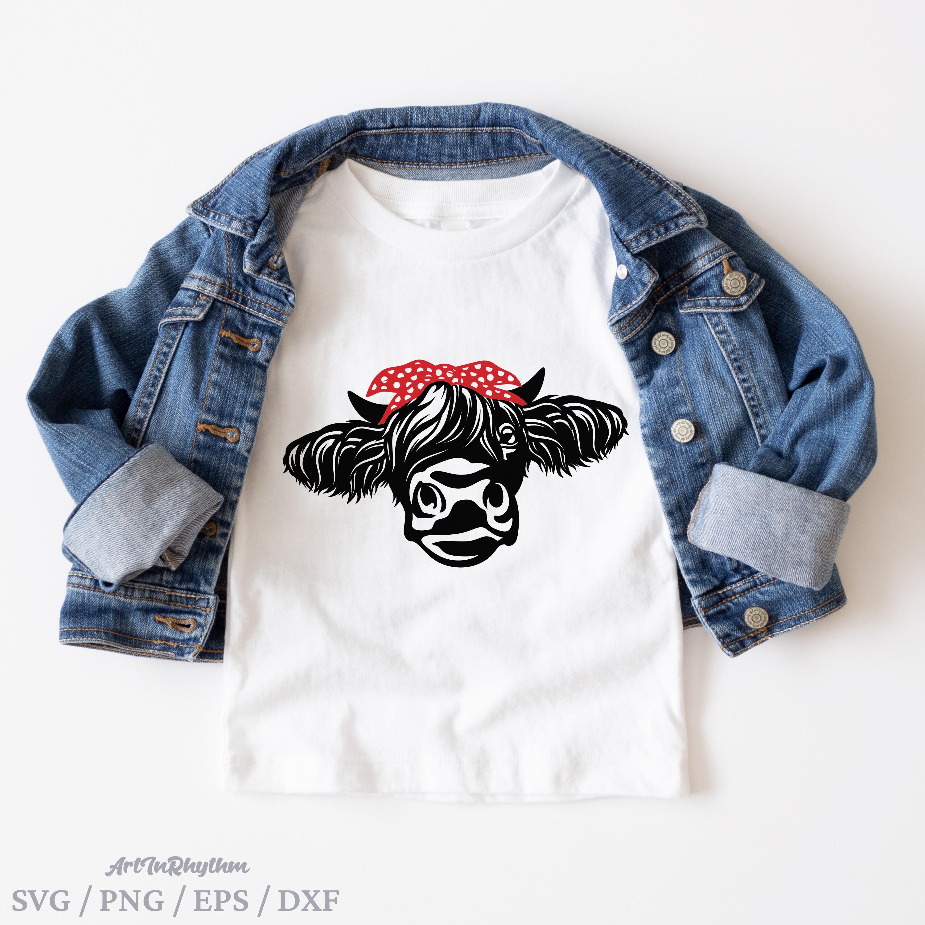 Cow Svg, Just a Girl Who Loves Cows Svg, Cow With Bandana Svg, Cow With ...