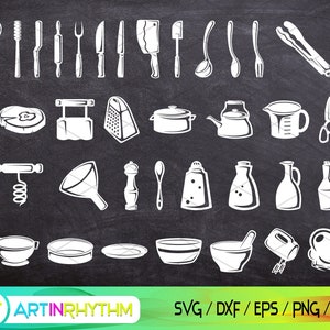 Kitchen Svg Kitchen Utensils Svg Kitchen Tools Svg Cooking - Etsy