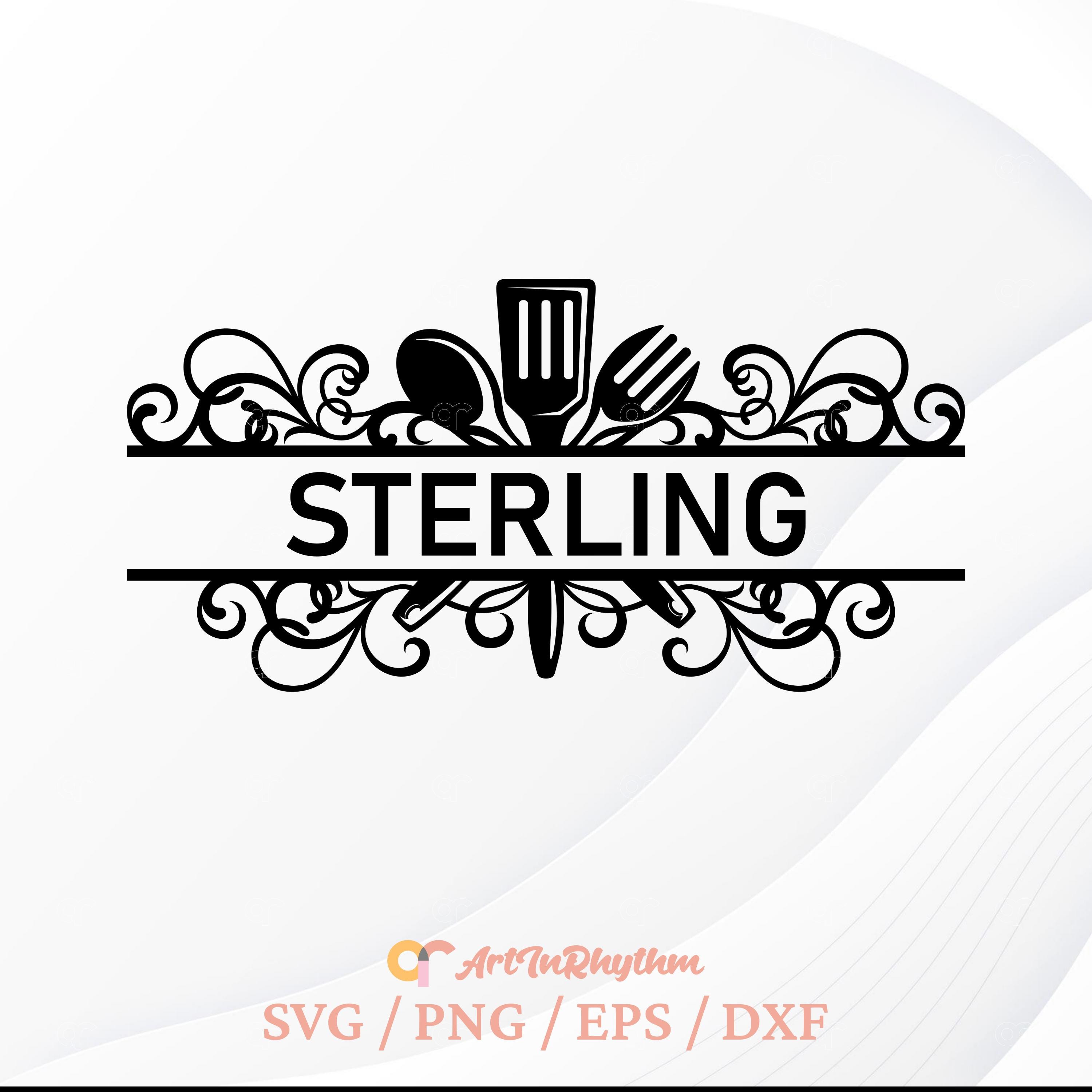 Kitchen Svg, Kitchen Monograms Svg, Kitchen Split Frame Monogram Svg ...